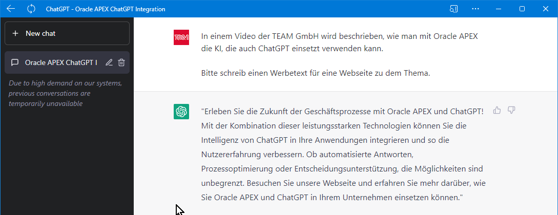 ChatGPT - TEAM GmbH